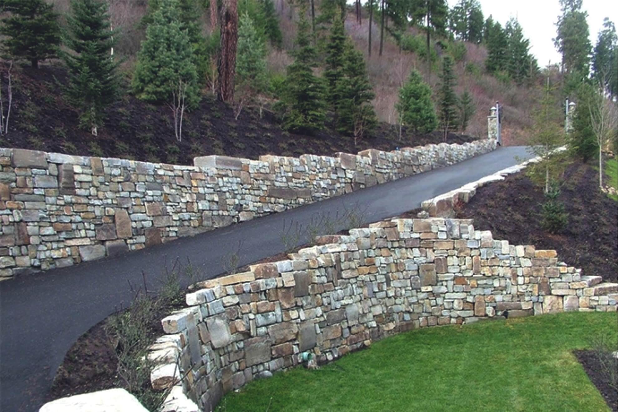 Completed Retaining Wall Projects: Wood, Stone, Concrete & More